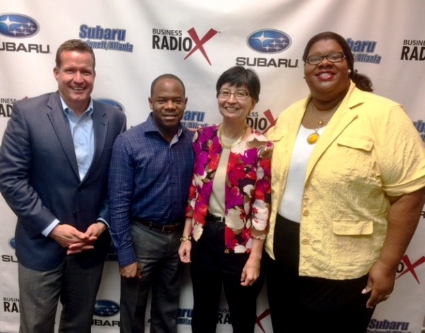 Neil Stevens with Oconee State Bank, Trevin Dye with JETRO and Beth ...