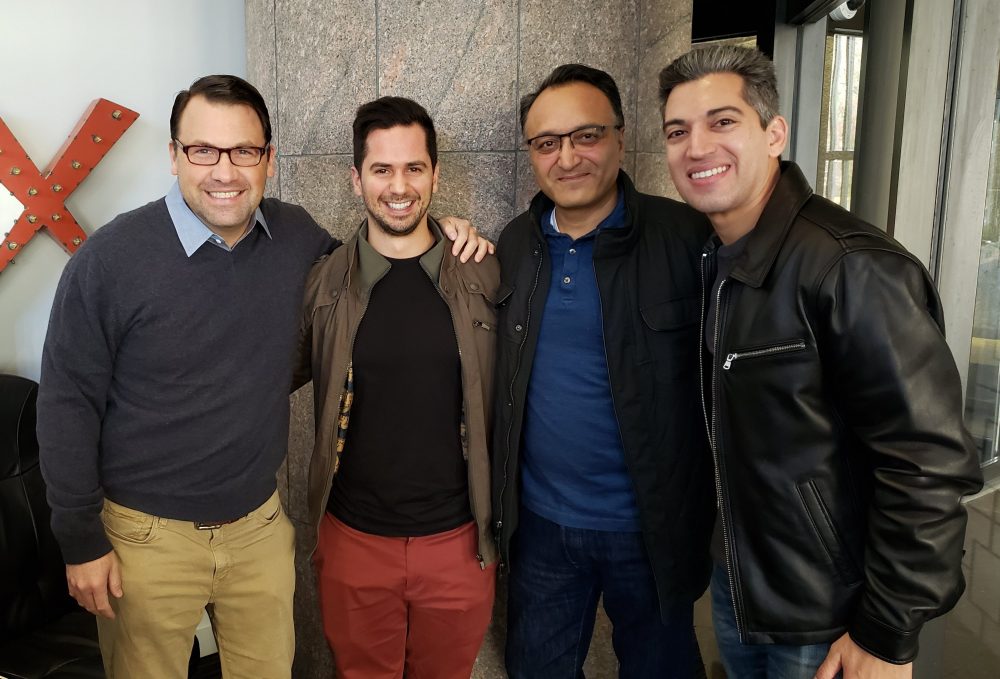 Nick Santora with Curricula, Marc Gorlin with Roadie and Bijal Patel ...