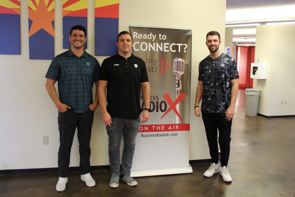 Taylor Rosales Shaun Brennan and Beau Martin with The Shield Co