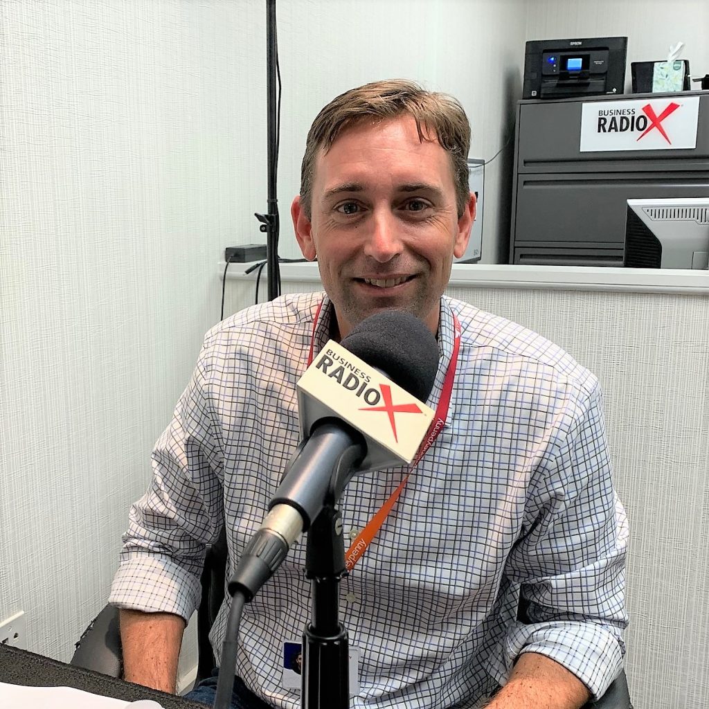 Eric Schurke and Joanna Swash with Moneypenny - Business RadioX