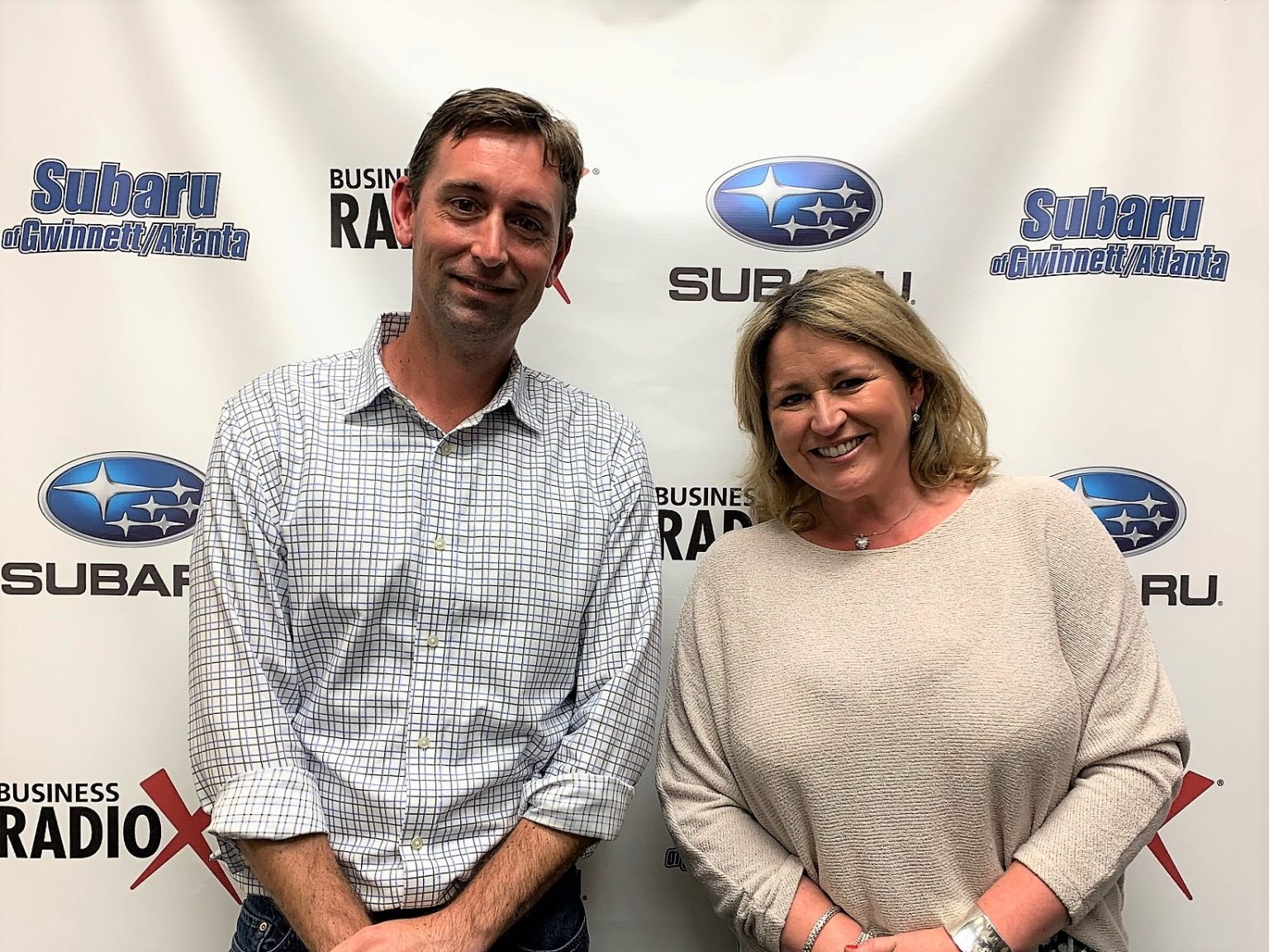 Eric Schurke and Joanna Swash with Moneypenny - Business RadioX