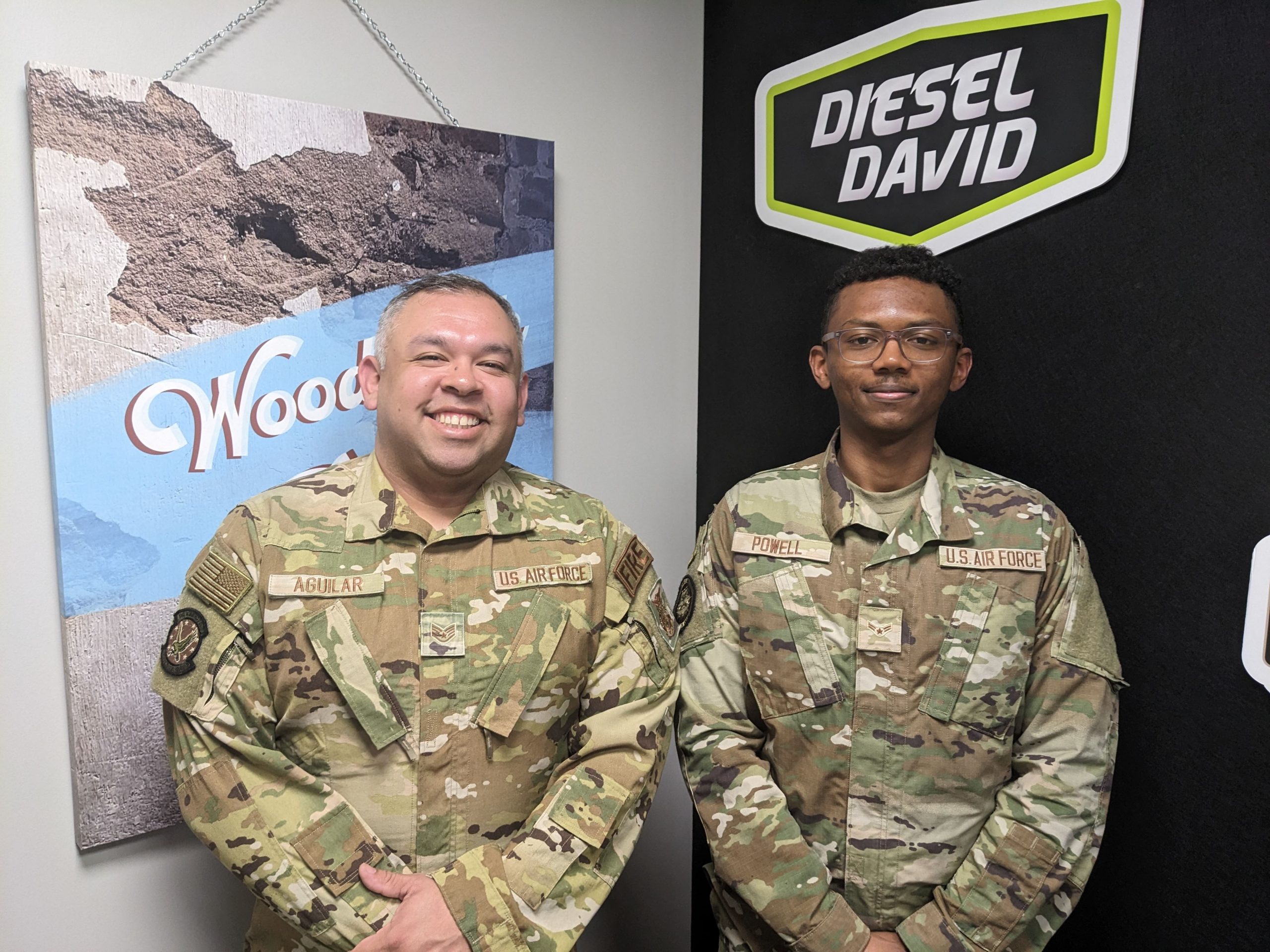 Staff Sergeant Raymond Aguilar and Airman Devin Powell with the U.S ...