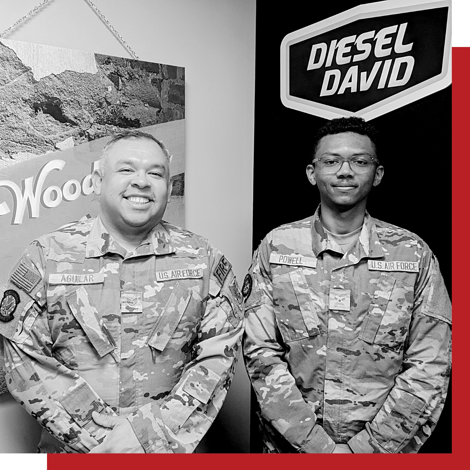Staff Sergeant Raymond Aguilar and Airman Devin Powell with the U.S ...